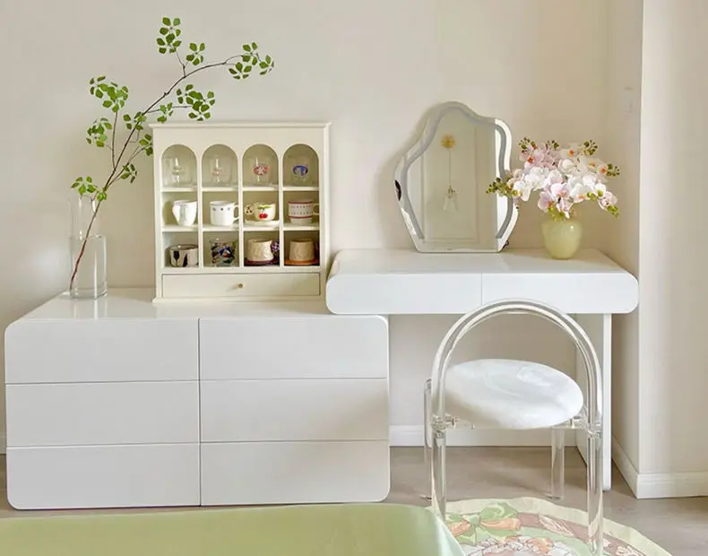 Retractable Integrated Dressing Table Modern Foldable Dressing Table ...