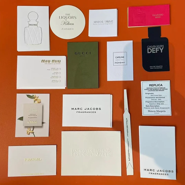 Custom Logo Printed Perfume Sample Cards - 1ml, 2ml