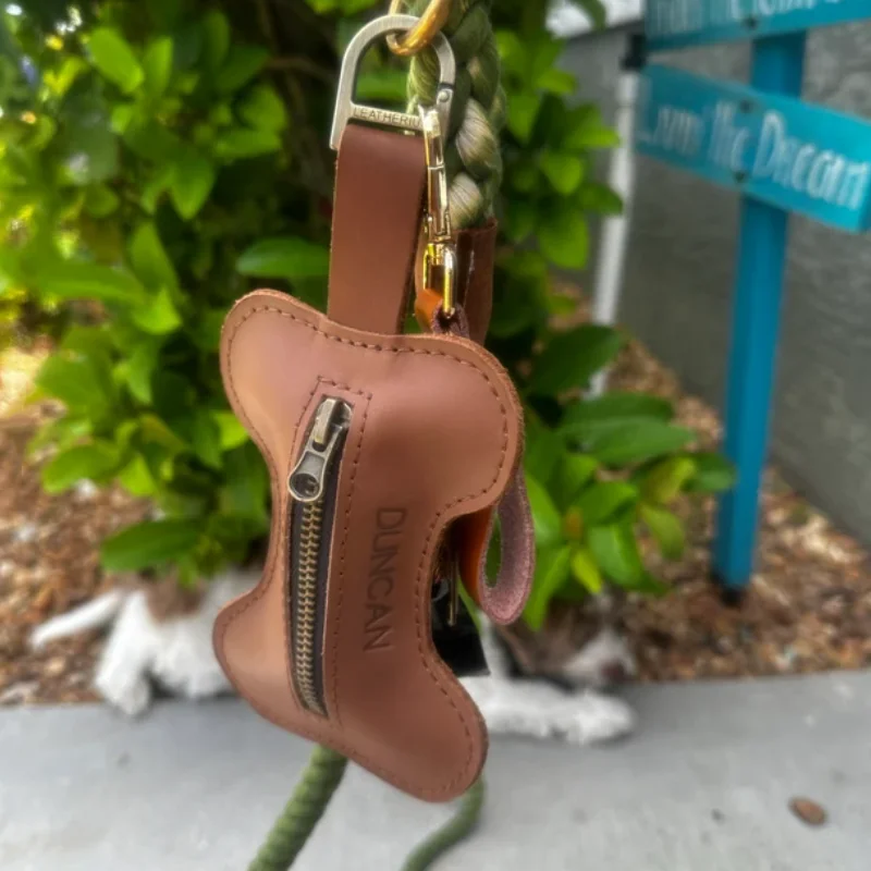 Poop Bag Dispenser Bone Shaped Outdoor Pet Dog Poop Bag Holder Leash ...