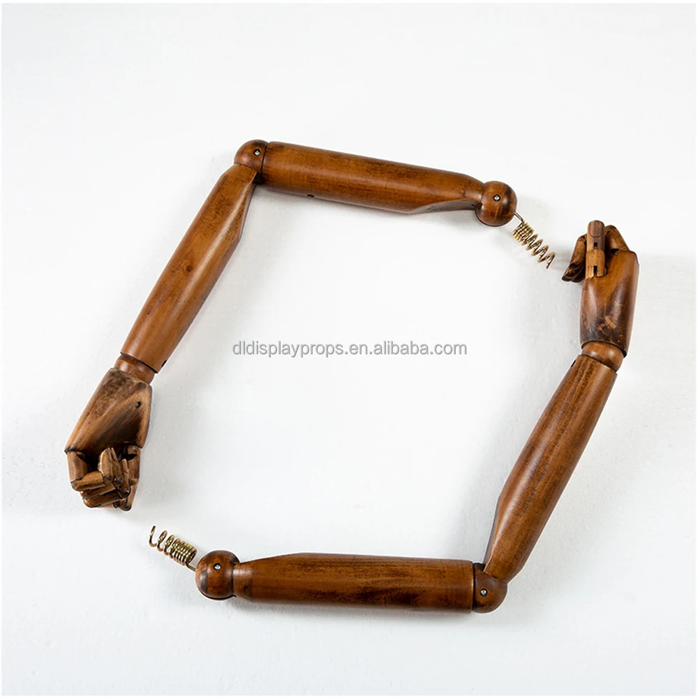 Deliang Brown Male Torso Dress Form Mannequin Body Form Wooden Arms ...