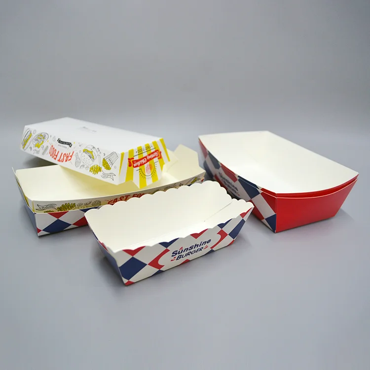 Customized Food Grade White Cardboard Packaging for Fast Food