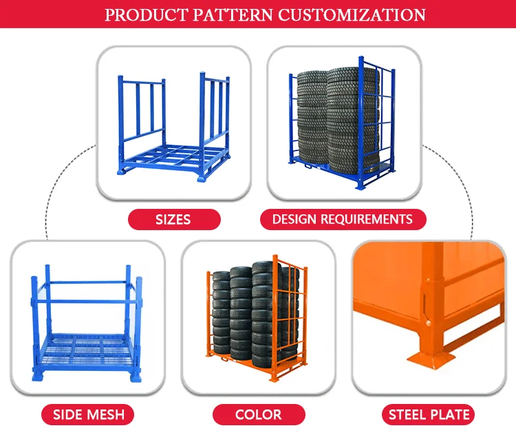 Heavy Duty Stacking Pallet Rack Metal Folding Stacking Racks Commercial ...