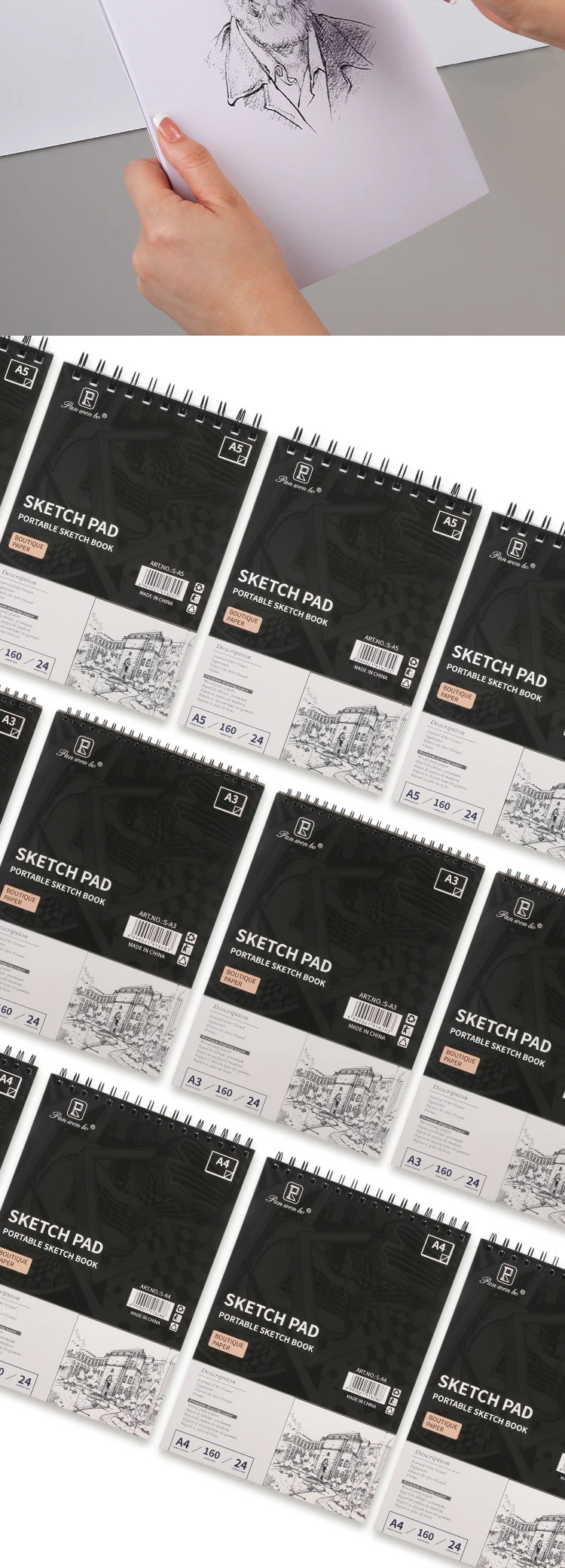 Factory Custom Artist Painting Sketch Pad Drawing 24 Sheets 160gms A3 ...