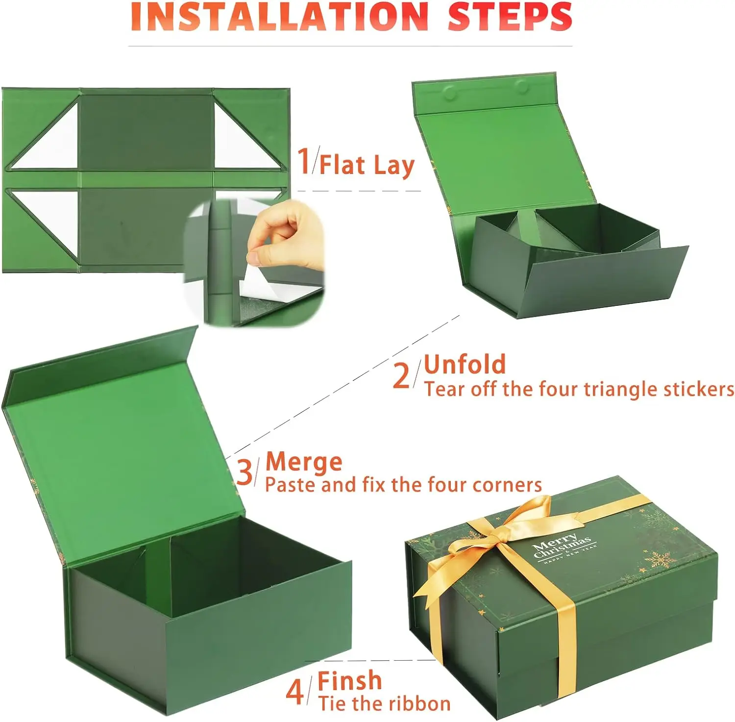 2024 New Design Foldable Paper Boxes Chocolate Packaging Box Christmas ...