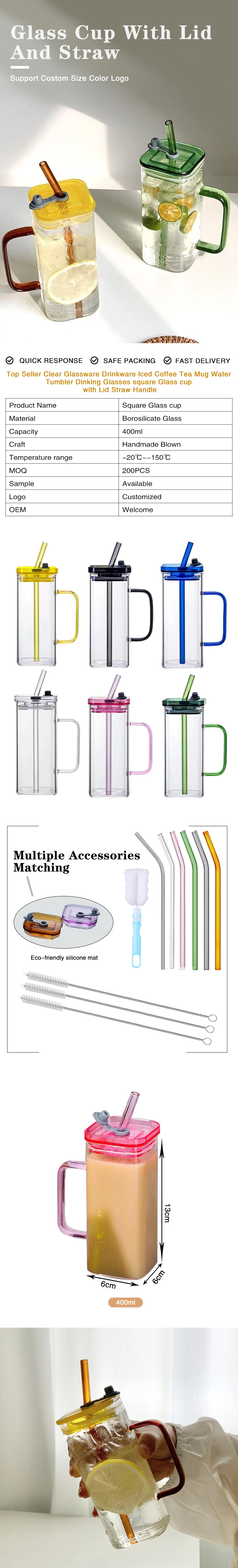 Custom Eco-friendly Sublimation High Borosilicate Square Coffee Tea ...
