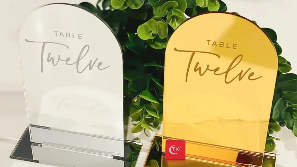Blank Restaurant Table Number Stands Table Numbers Acrylic Wedding ...