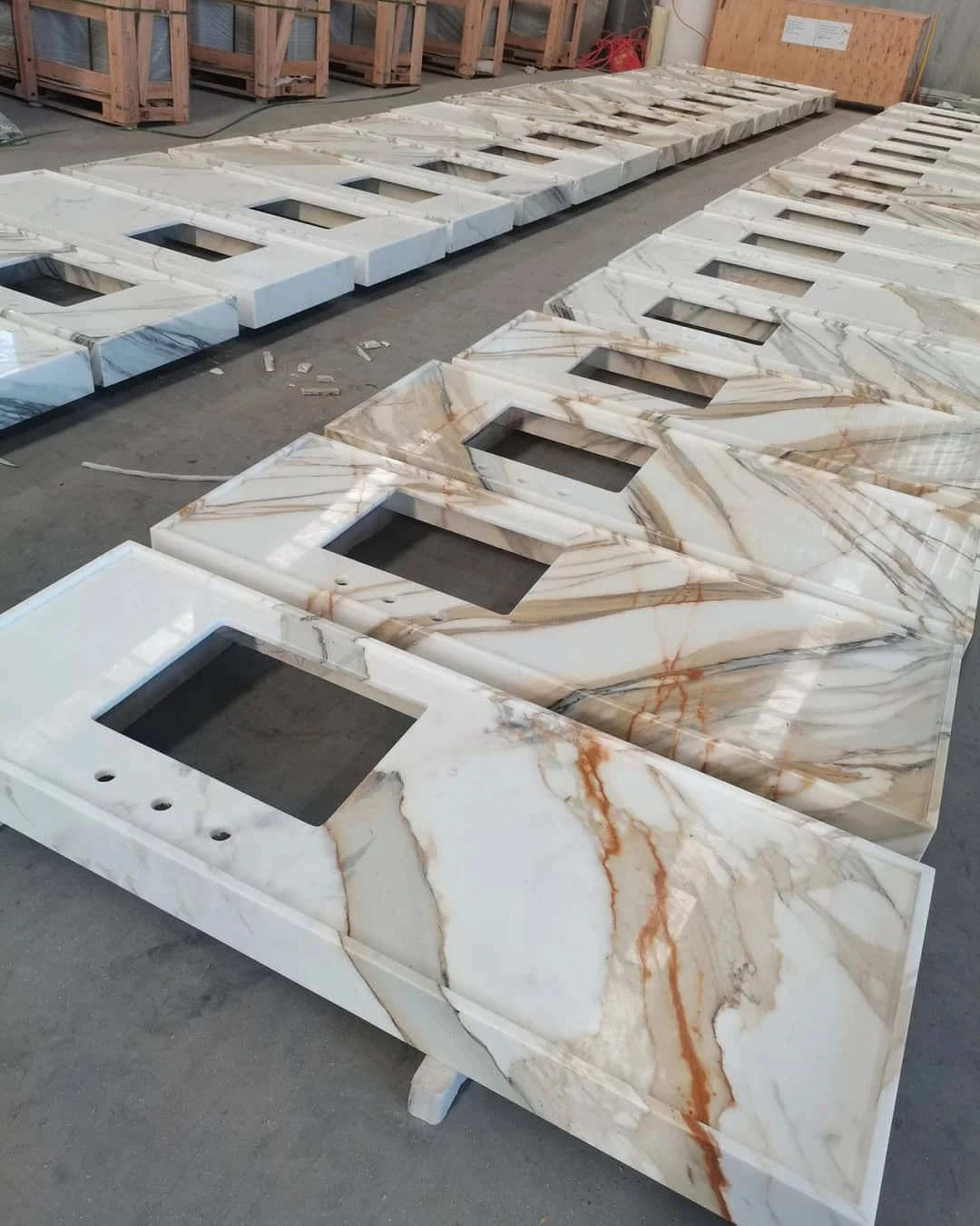 Calacatta Gold Marble Vanity Top for Bathroom - Durable & Stylish