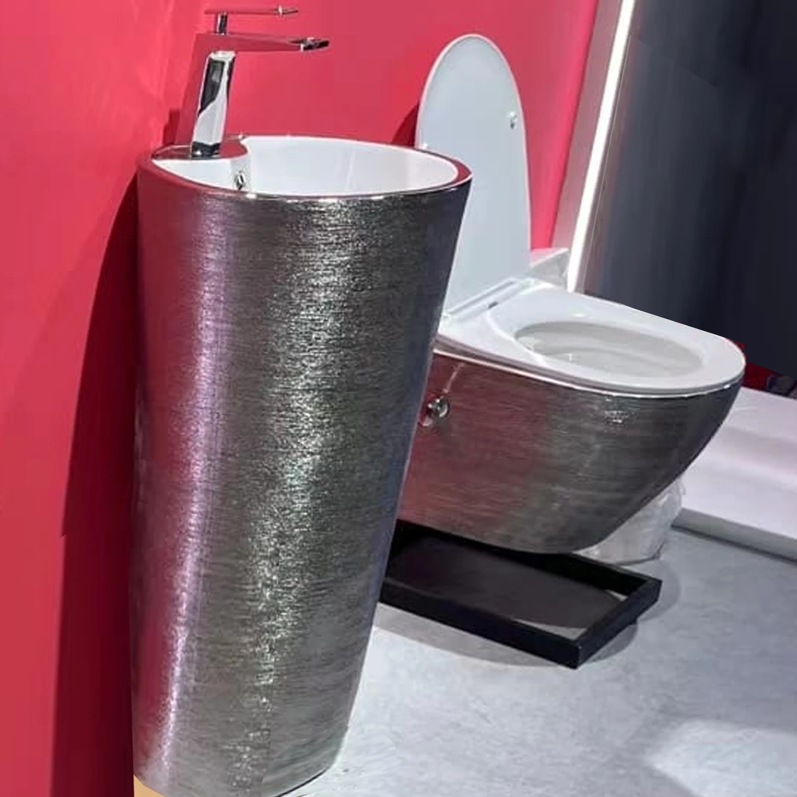 Closet Commode Flush Tank Stand Sanitary Wash Basin Squat Pan One Piece ...