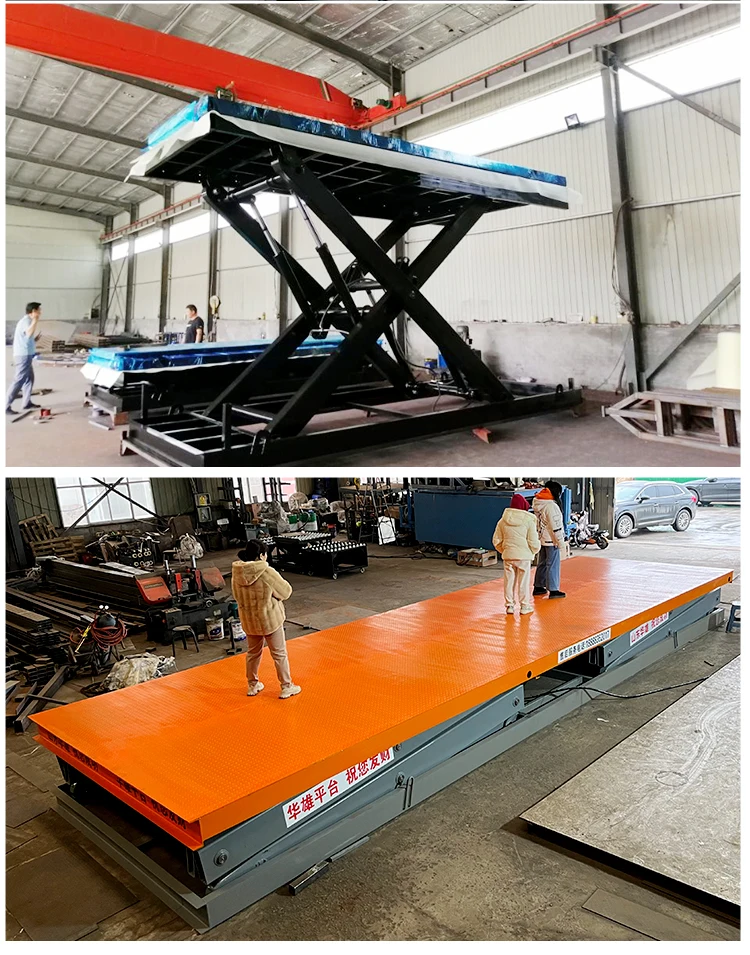 Stationary Scissor Lift Table Fixed Hydraulic Lift Installation ...