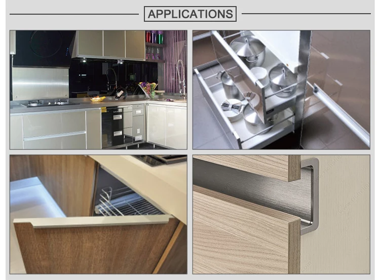 Aluminium Kitchen Section Handle Profile Cabinet Furniture