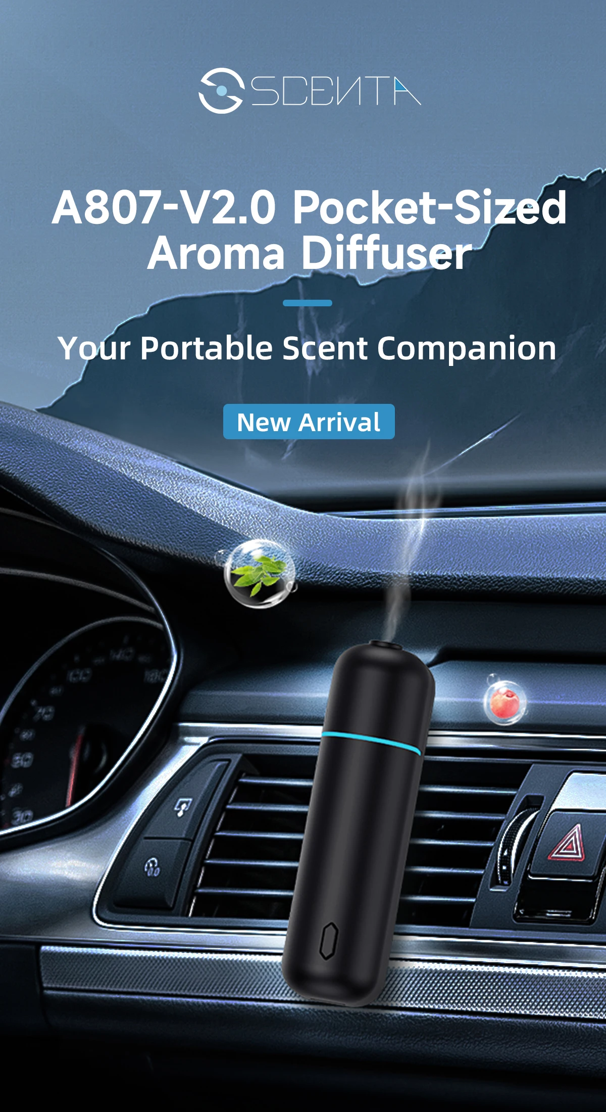 SCENTA Luxury Waterless Battery Operated Difusor De Aromas Usb Portable ...