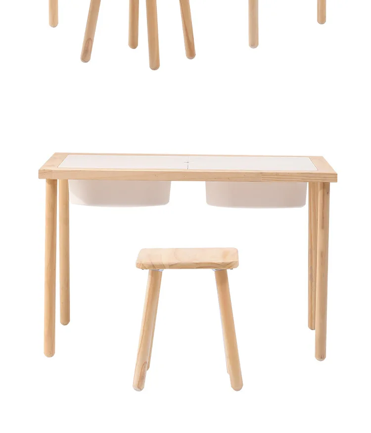 Montessori Wooden Play Table - Sensory & Skills Activity