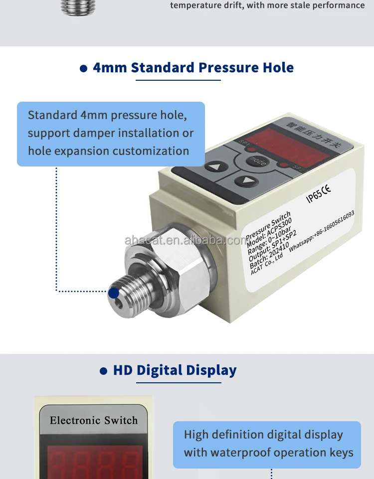 100MPa Air Compressor Electronic Digital Pressure Controller Switch ...