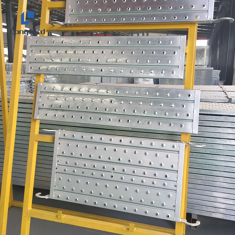 High Safety Galvanized Scaffolding Steel Plank With Hooks Steel Catwalk ...