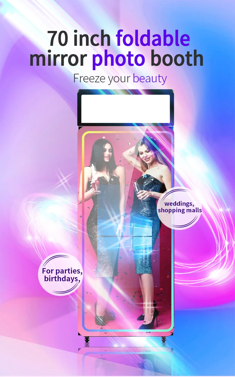 High Quality Mirror Magic Selfie Photo Booth Touch Screen 70 Inch ...