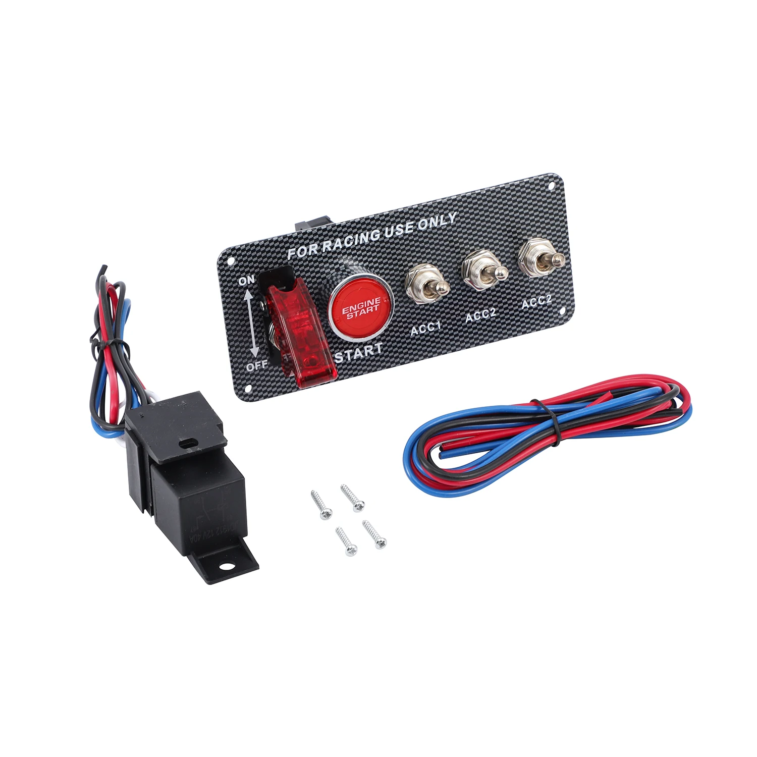 Racing Car Ignition Switch Panel LED Toggle Racing Car Engine Start ...