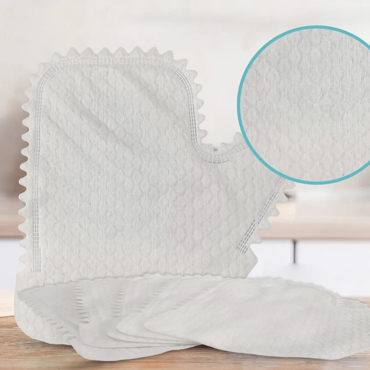 Eco-friendly Dry Cleaning Wipe Gloves - Disposable Mittens