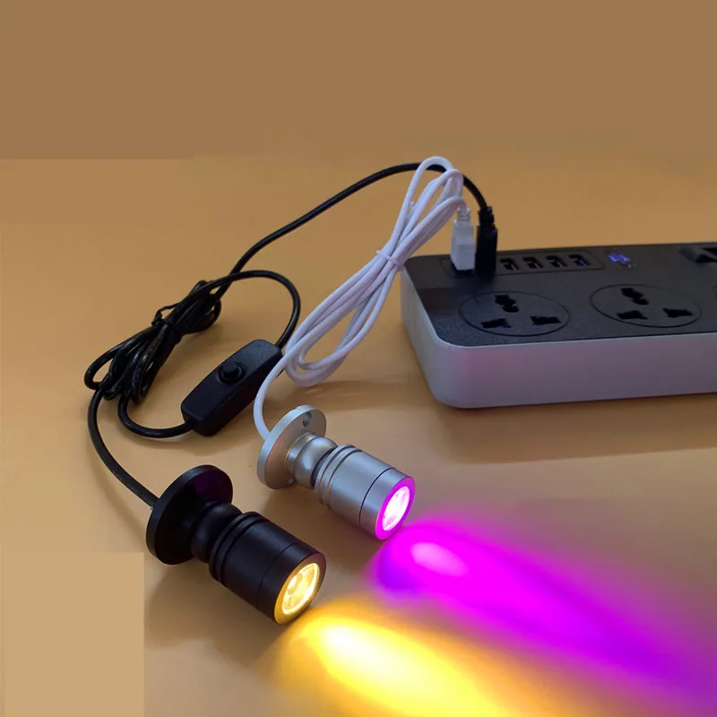 Led Usb Spotlight 3w Dc5v Jewelry Cabinet Showcase Counter Lamp Surface ...