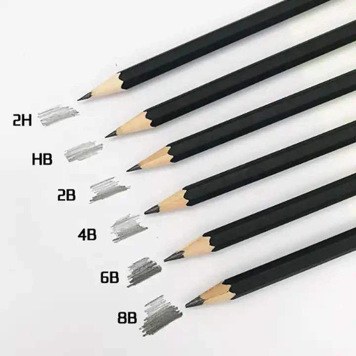 Art Custom Wood Hb Pencils Non Toxic Black Graphite Pencils For Writhing Drawing Sketching - Buy ...