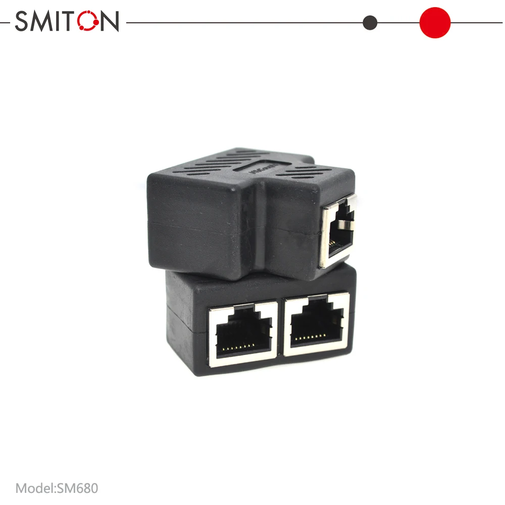 Rj45 Female Splitter Double Connector Extender Split Cable 1 To 2 Ports Lan Coupler - Buy Rj45 ...