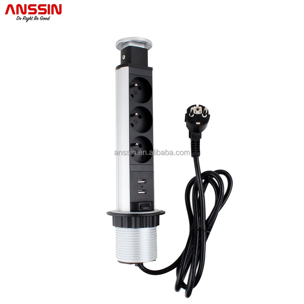 Kitchen Extension Pop Up Socket With 3 Socket And Usb Charging Suitable ...