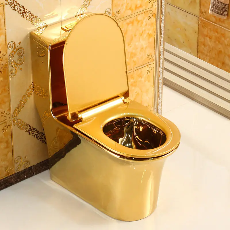 Plated Sanitary Ware Wc Commode Toilet Bowl Golden Toilet for Sale ...