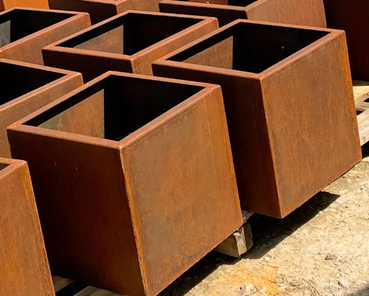 Rust Board Flower Box - Weathering Planter - Weathering Steel Material ...