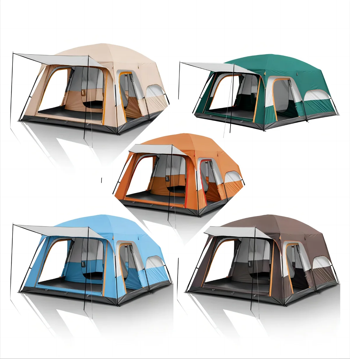 Glamping Tents With 2 Rooms Glam Tents Portable Tent Outdoor Camping ...