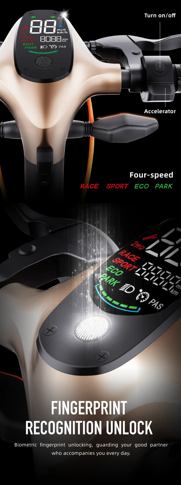 Cunfon Rz800 Electric Scooters For Teens 12 And Older Adult Scooters ...