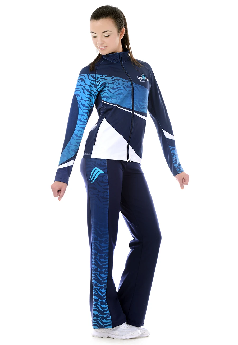 Custom Sublimated Cheerleading Tracksuit Set Warm-Up Jacket & Pants for ...