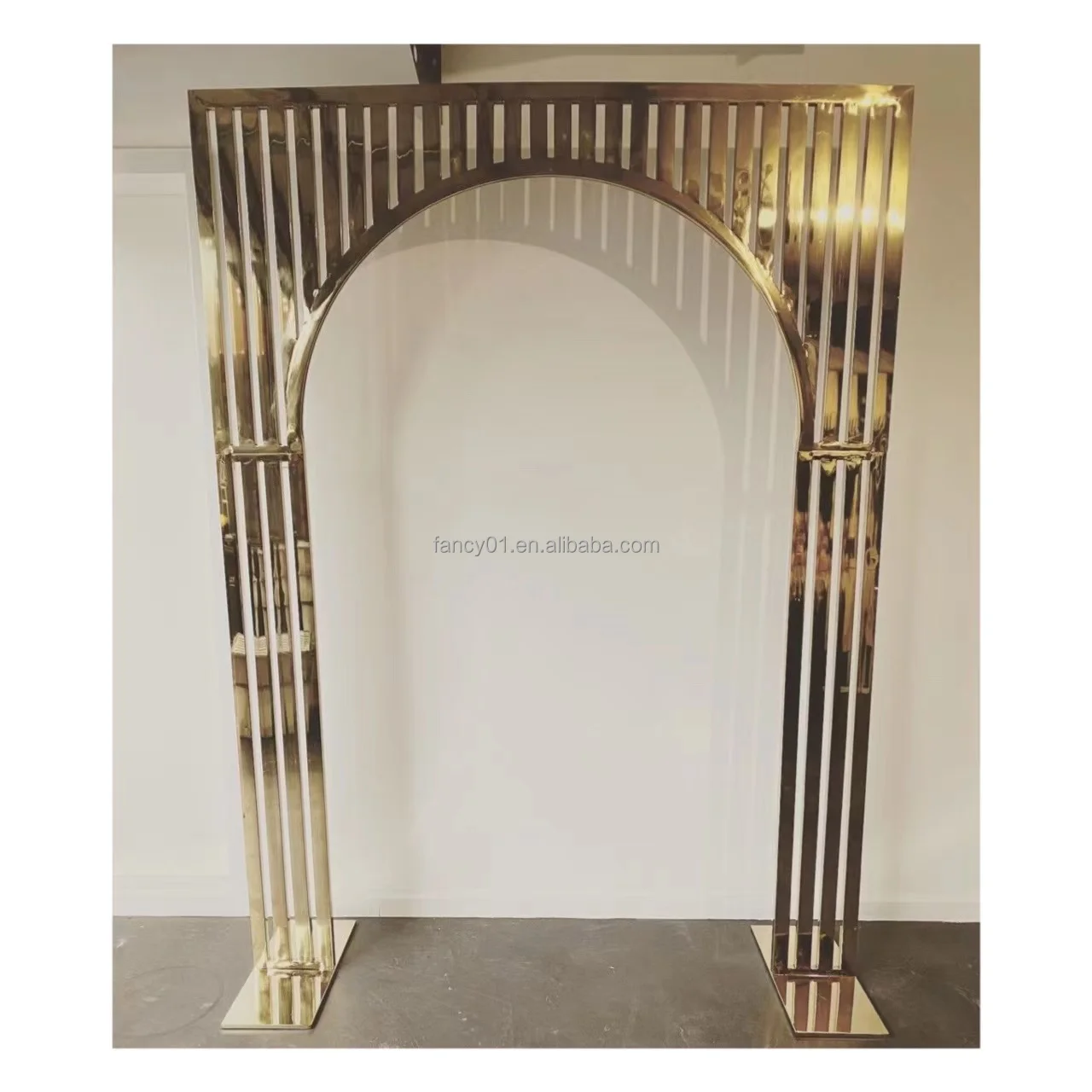 Arch Stand Gold Shinny Stage Metal Frame Stand Wedding Arch Backdrop ...