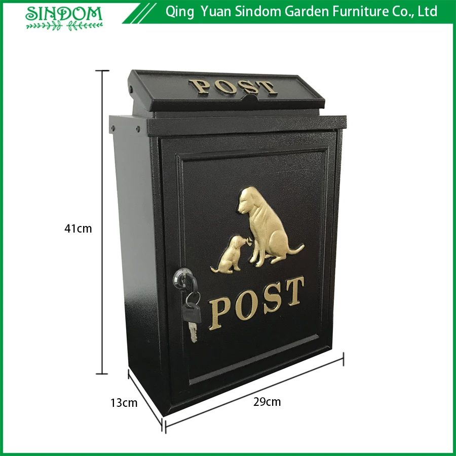 Sindom New Color Family Dogs Wall Mounted Aluminium Post Box Mailbox