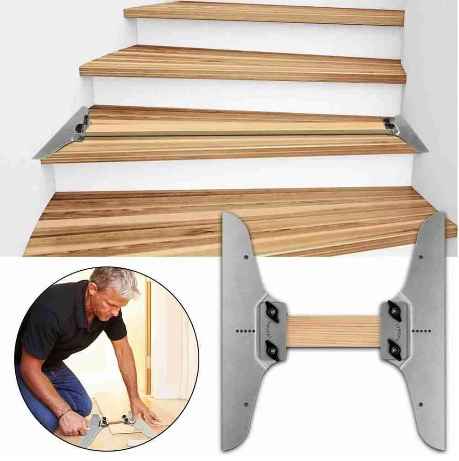 Inch CM Stair Tread Template Tool Risers Clamp Plates Hand Tool Metal ...