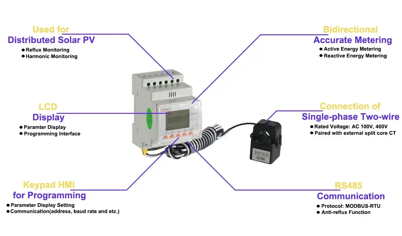 Acrel External Switched Transformer 3 Phase Meter 20ka Roche Coil ...
