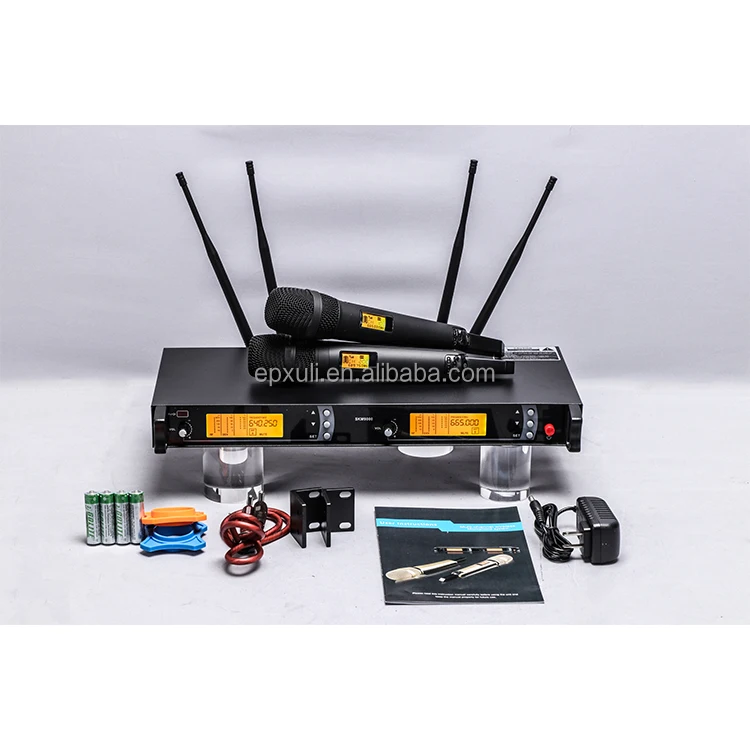 Skm9000 Professional Black Handheld Wireless Microphone Uhf Wireless Microphone Karaoke System ...