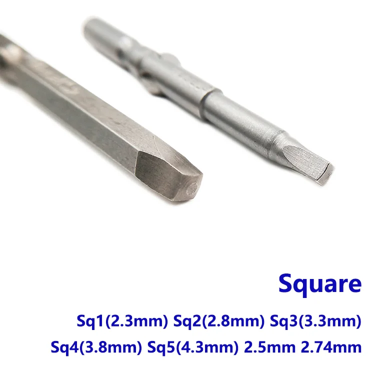 50 MM Square S2 Material Screwdriver Bits - Durable & Versatile
