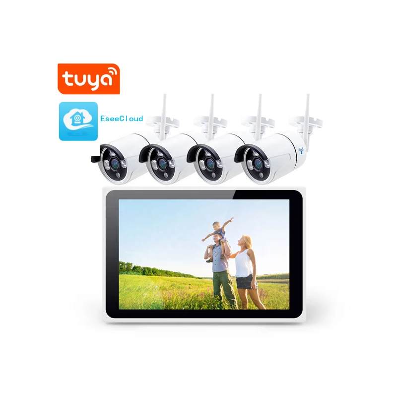 Outdoor Night Vision Surveillance Cctv Camera Set 4ch 8ch Ip Wifi Nvr ...