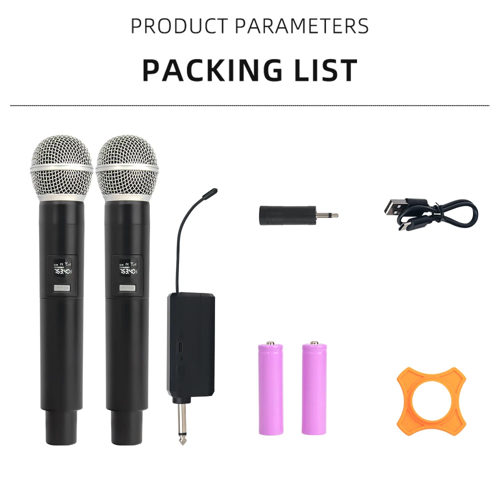 New Wireless Microphone Uhf Professional Handheld Mic Microphone For ...