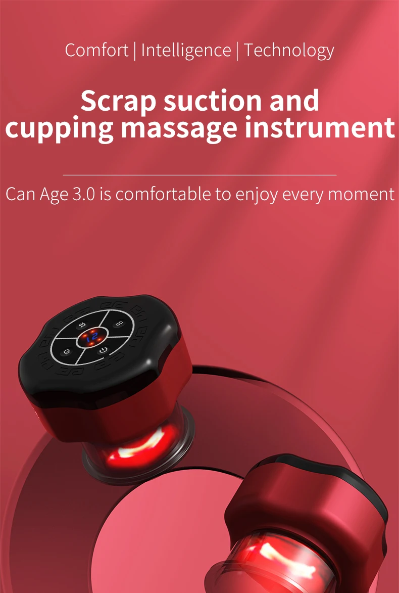 Portable 6 Gears Intelligent Air Breathing Cupping Massage Device ...