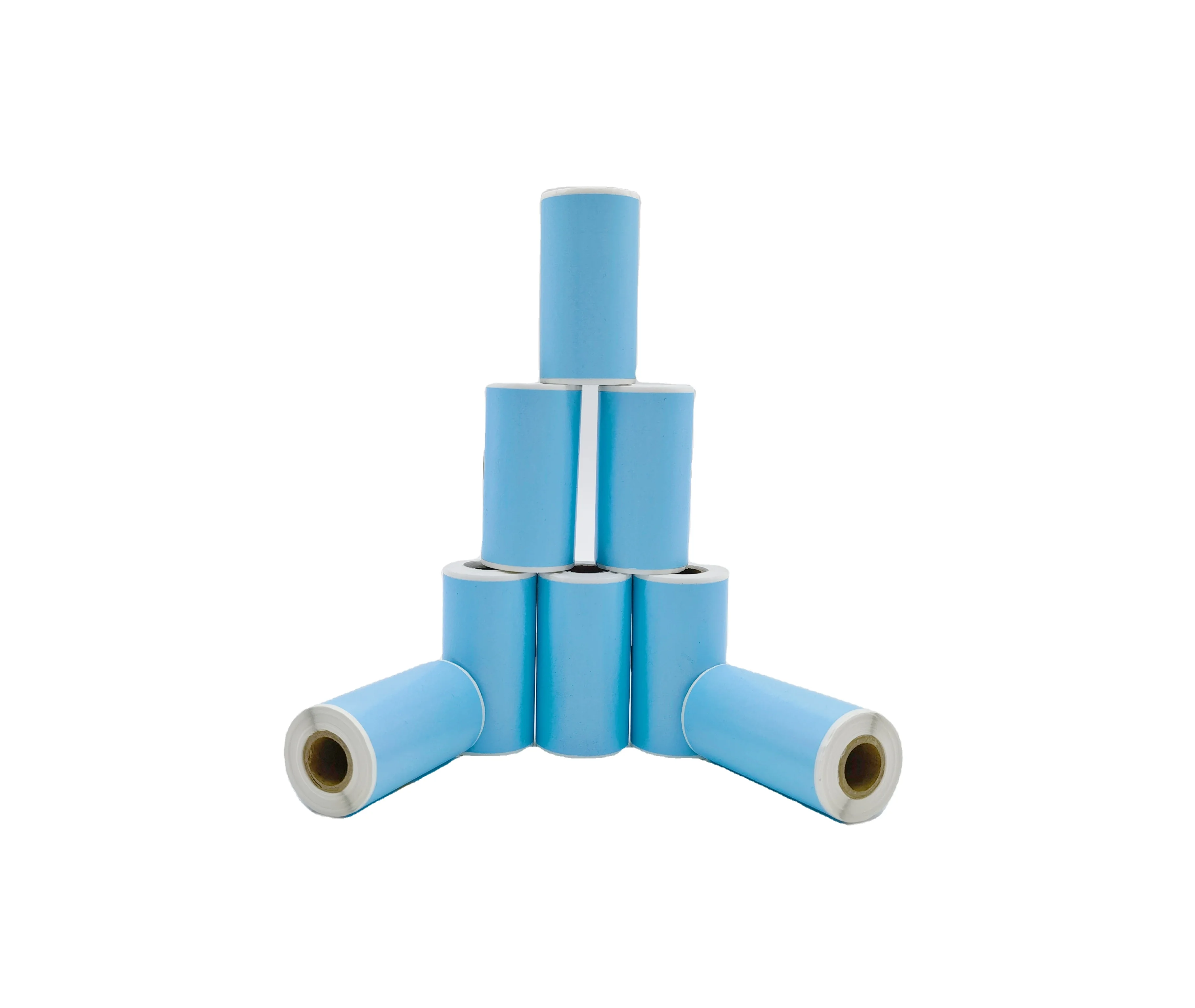 Custom Blue Color Printing Sticker Roll Barcode Packaging Labels 54mm*3 ...