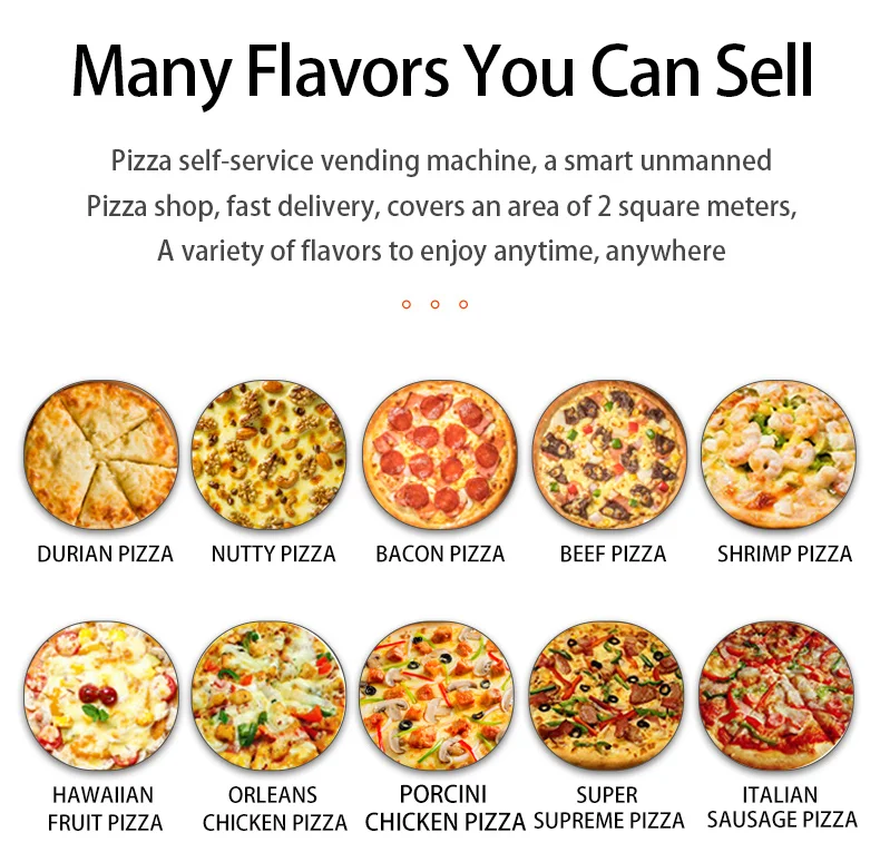 2022 Smart Touch Screen Pizza Vending Machine for Sale