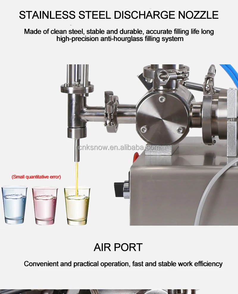 1 Filling Nozzle Horizontal Semi Automatic Crystal Mud High Pressure ...