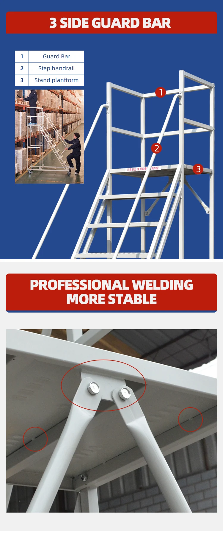 Customizable Warehouse Large Step Ladder - Buy Large Step Ladder,Ladder ...