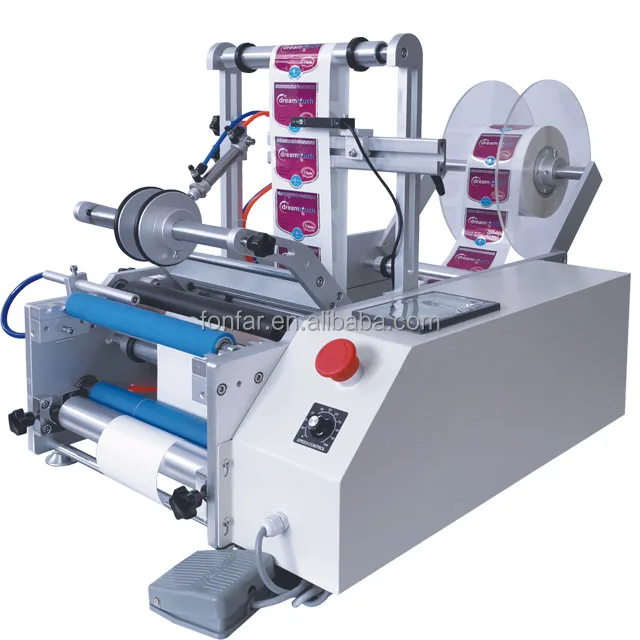 Tabletop Round Small Semi Automatic Labeling Machine Round Square Bottle Automatic Box Carton ...
