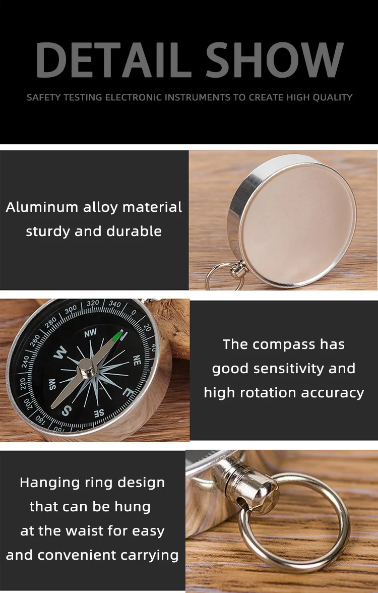 G44 Keychain Hanging Metal Gift Mini Pocket Compass North Needle ...