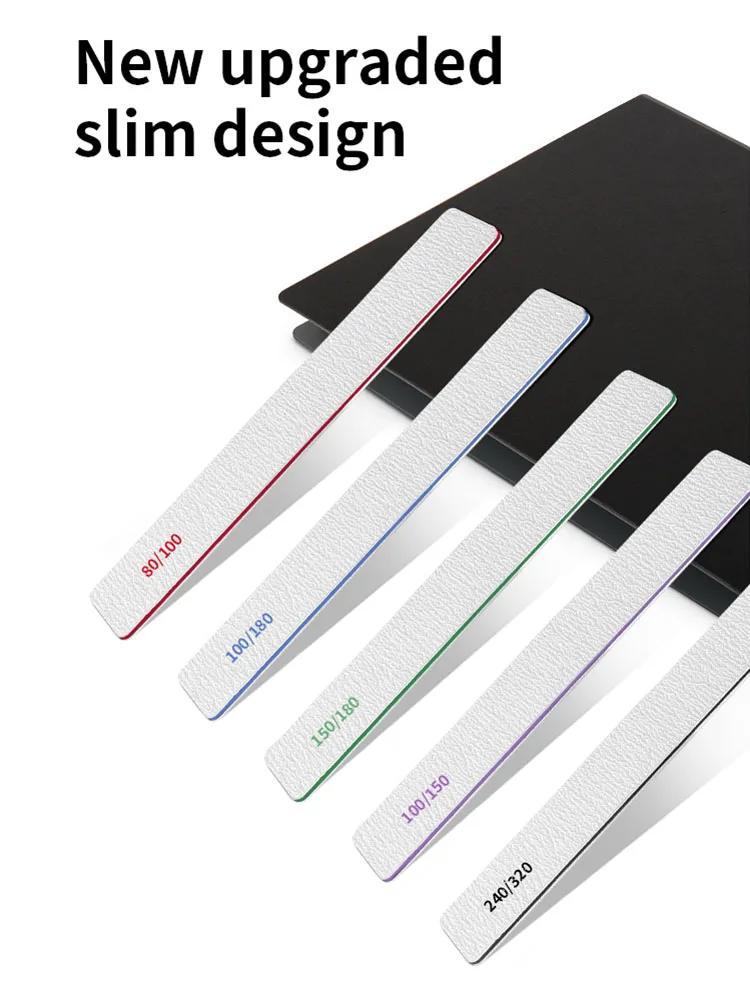 Hot Sale Custom logo Rectangle Shape Nail Files Pack Disposable Double ...