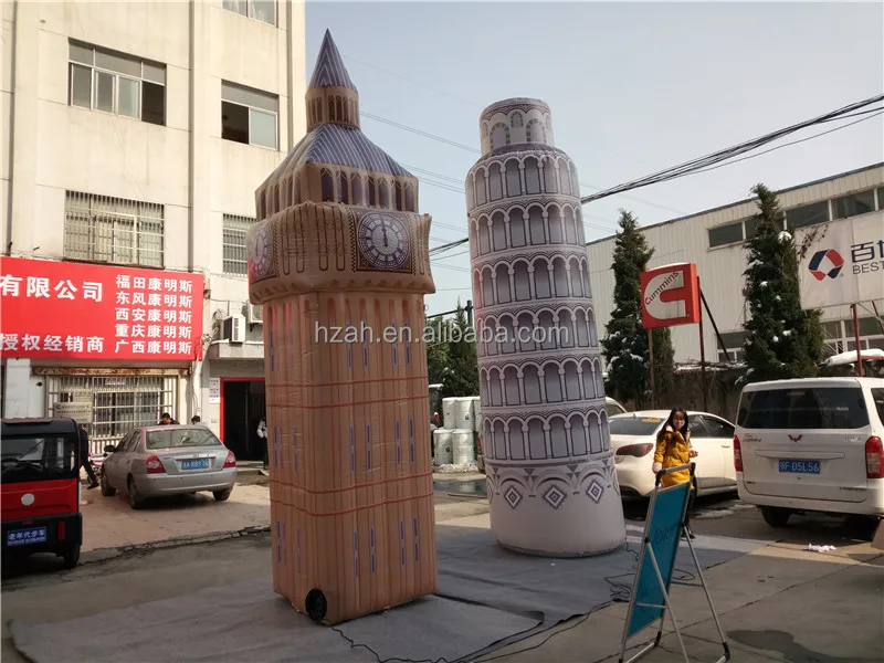 Giant Inflatable Building Models - Big Ben & Leaning Tower of Pisa