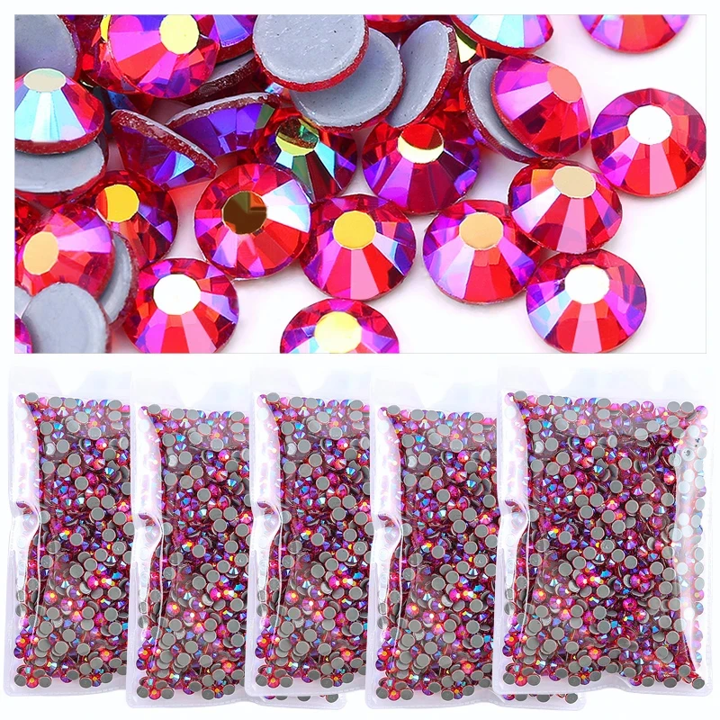 Ab Color Ss6 Ss8 Ss10 Ss12 Ss16 Ss20 Flat Back Glass Hotfix Rhinestones Hot Melt Glue For Dress ...