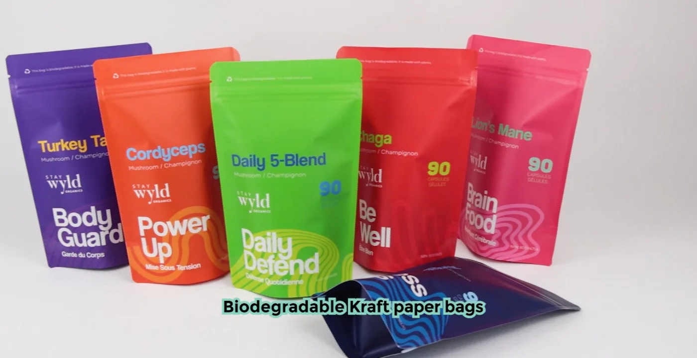 Custom Eco Friendly Waterproof Compostable Biodegradable Pla Kraft ...