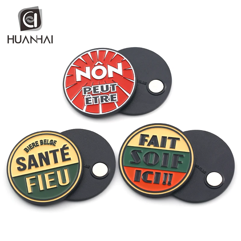 Customized Soft Enamel Logo Company Matt Black Metal Magnet